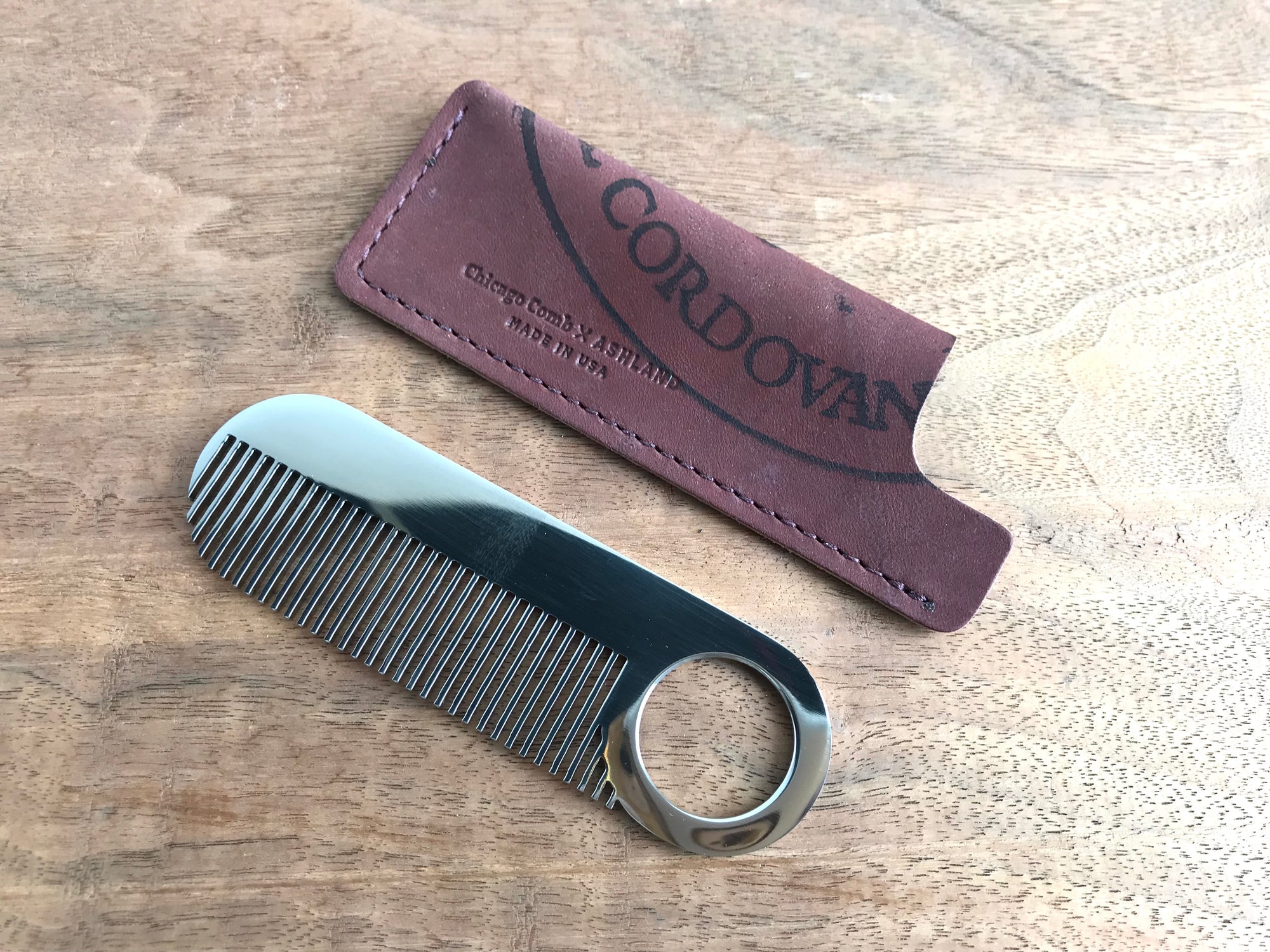 Horween Leather + Waxed Canvas Sheaths - Chicago Comb