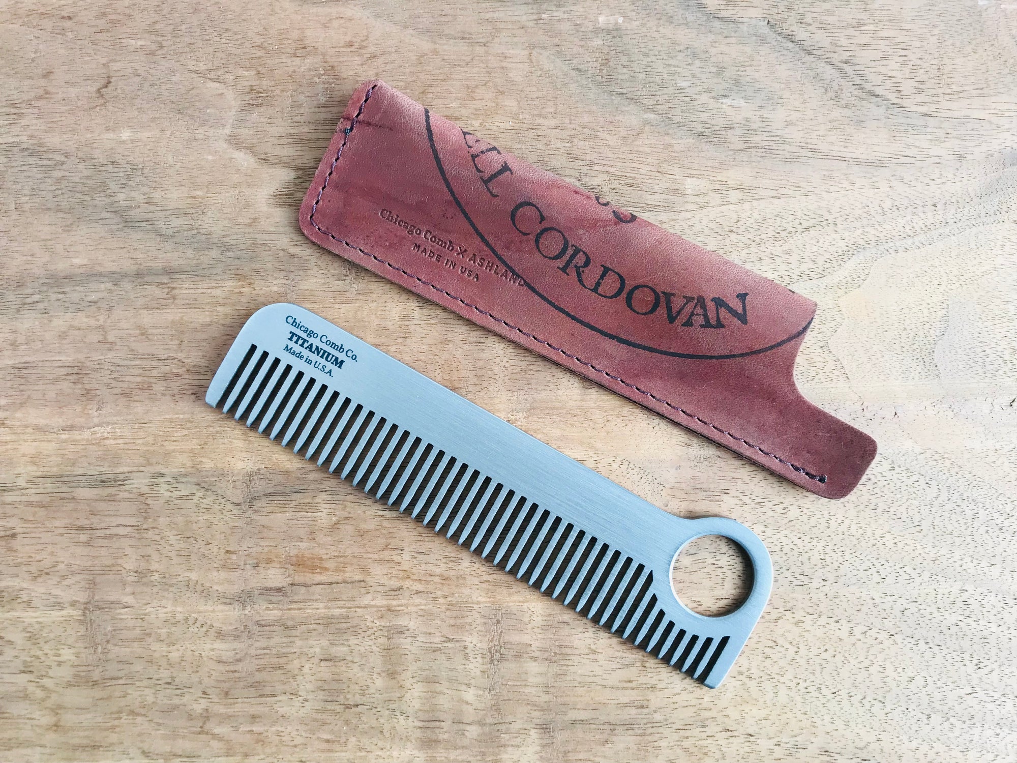 Horween Leather + Waxed Canvas Sheaths - Chicago Comb