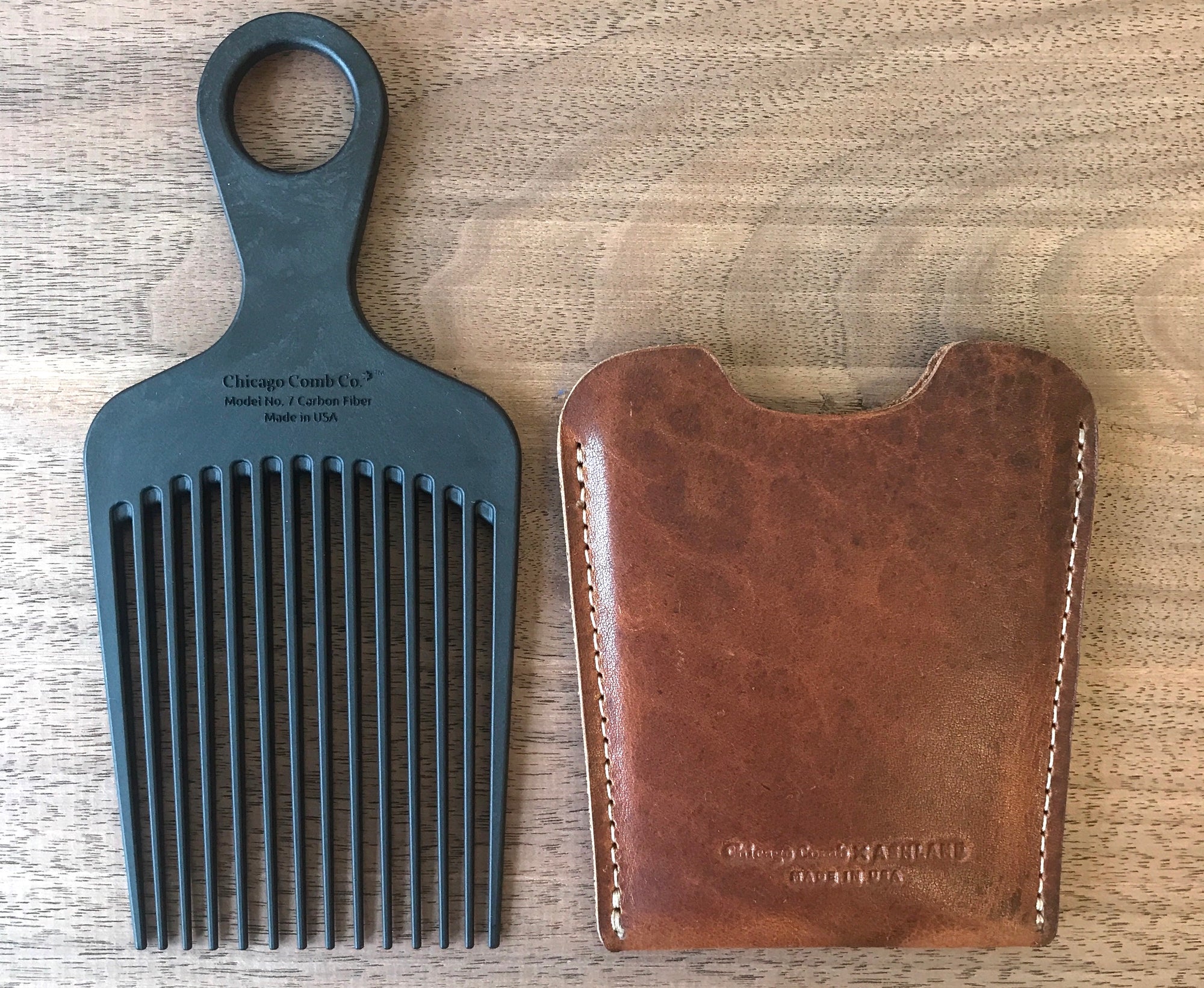 Horween Leather + Waxed Canvas Sheaths - Chicago Comb